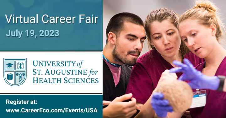 University of St. Augustine for Health Sciences Summer Virtual Career Fair
